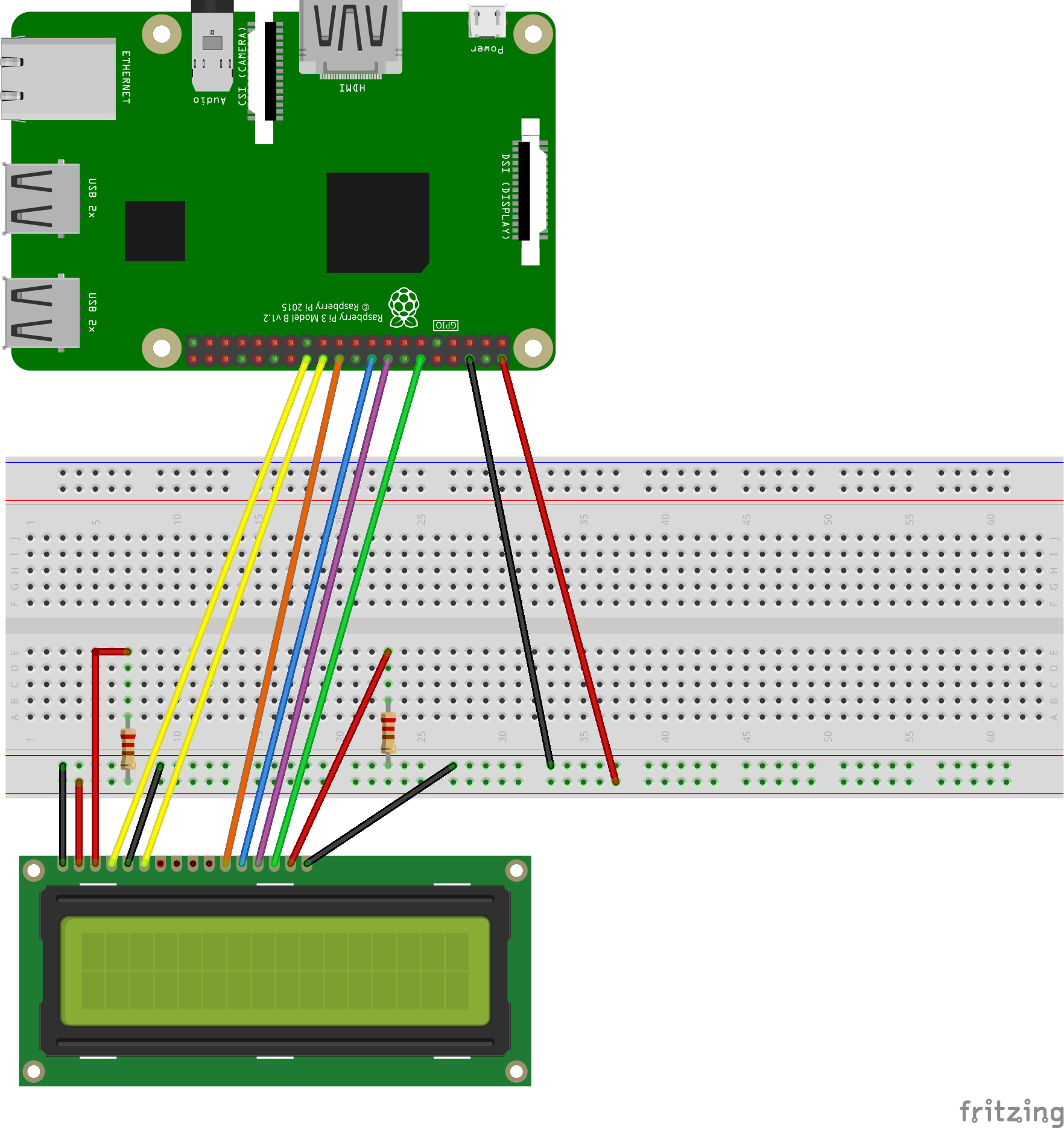 16×2 LCD an Raspberry Pi betreiben – Christian`s Blog